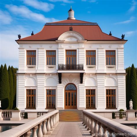 Design For A Symmetrical Classical Building Stable Diffusion Online
