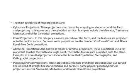 Map Projections And Its Types Explanation And Examples Pptx