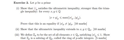 Exercise 2 Let P Be A Prime I Show That P Chegg Com