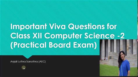 Important Questions For Class Xii Computer Science Viva 2 Score 3030