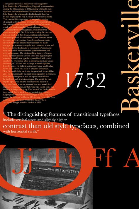 Baskerville Type Face Poster 1 Typography Design Typography Poster Typeface Poster