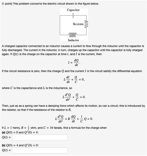 Solved 1 Point This Problem Concerns The Electric Circuit