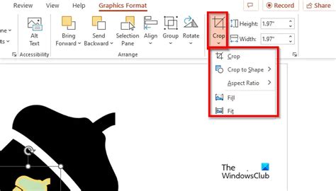 how to use the graphics format tab in powerpoint