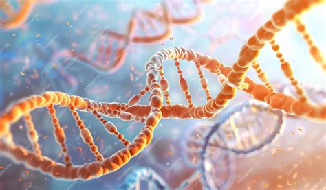 Premium Photo A Detailed Closeup Of Double Helix Dna Strands