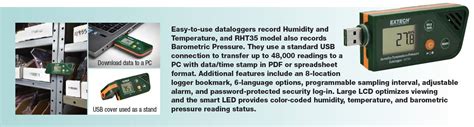 Extech RHT USB Humidity Temperature Barometric Pressure Datalogger Rapid Tech