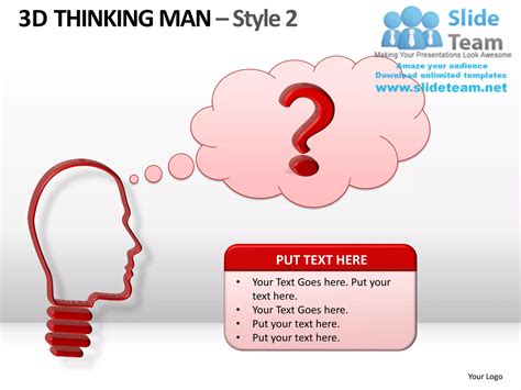 D Thinking Man Style Powerpoint Presentation Slides Ppt Templates PDF