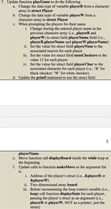 Solved 7 Update Function Playgame To Do The Following A