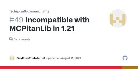 Incompatible With MCPitanLib In 1 21 Issue 49 Tschipcraft Dynamiclights GitHub