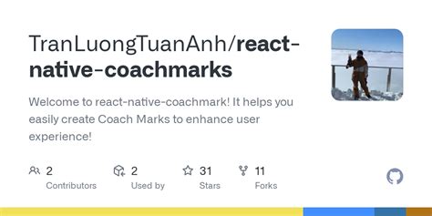 Github Tranluongtuananh React Native Coachmarks Welcome To React Native Coachmark It Helps