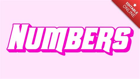 Numbers Woman 3d Text Effect Generator