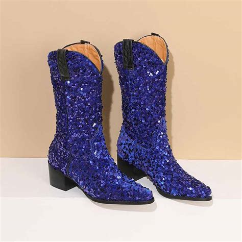 Sequins Pointed Toe Party Boots Twinkling Sd Dresscode And Fashiontrends