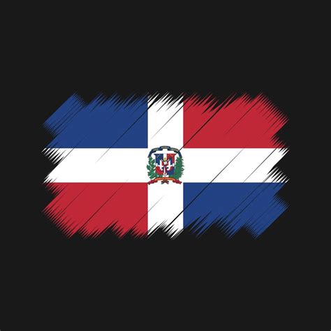 Dominican Republic Flag Brush Vector National Flag 11245808 Vector Art