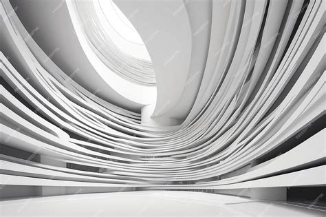 Premium Photo Abstract Of White Curved Architectural Pattern Backgroundconcept Of Future