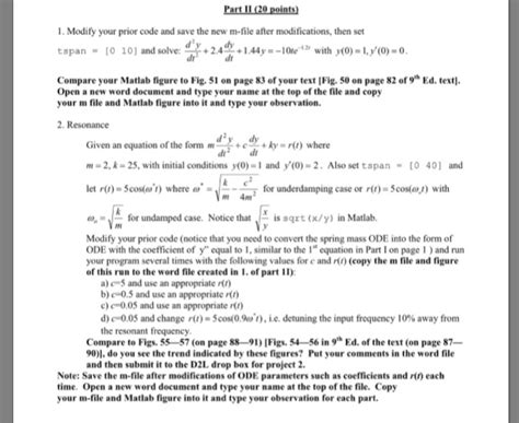 Solved 1 Modify Your Prior Code And Save The New M File