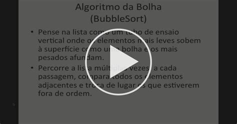 algoritmo de ordenação da bolha bubblesort algoritmos de busca e