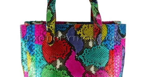 Snake Handbag Multicolor Bg 232 Exotic Python