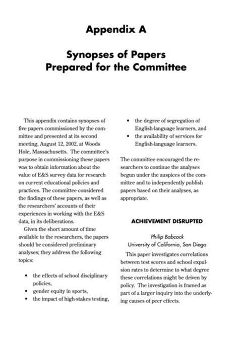 Appendix In A Report