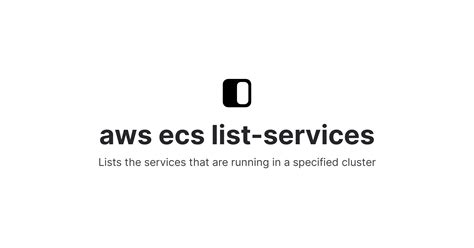 aws ecs list services fig