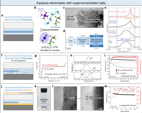 Aqueous Electrolytes With Superconcentrated Salts A Schematic Of Download Scientific Diagram