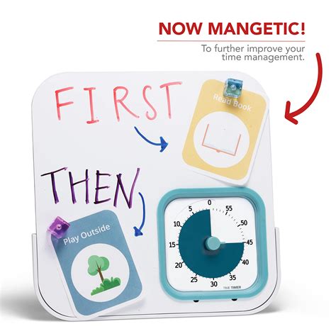 Time Timer Mod With Dry Erase Board — 60 Minute Visual Countdown Timer With Magnetic Whiteboard