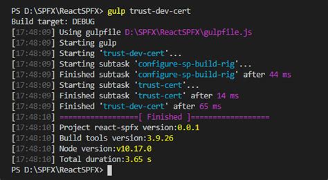 Jsonschemajs178 Error On Gulp Trust Dev Cert · Issue 5042 · Sharepointsp Dev Docs · Github