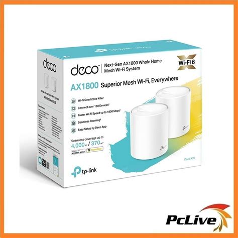 TP LINK Deco X Pack AX WiFi Wireless Router Home Mesh Range Extender PCLIVE Computer