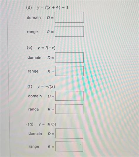 solved let y f x be a function with domain d [−12 −8] and