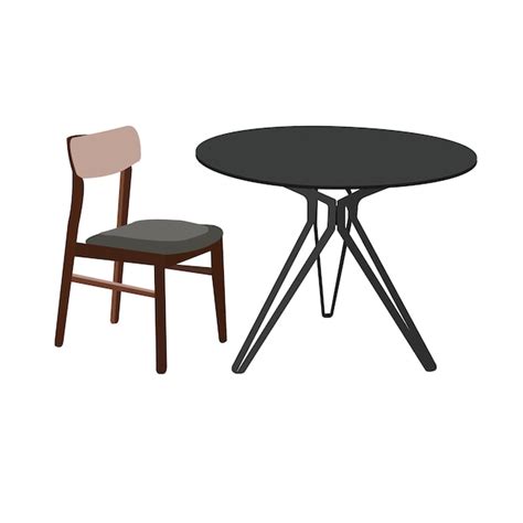 Premium Vector Table Vector Chairs Vector Illustration