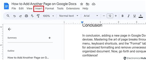 Add A Page On Google Docs Quick Guide