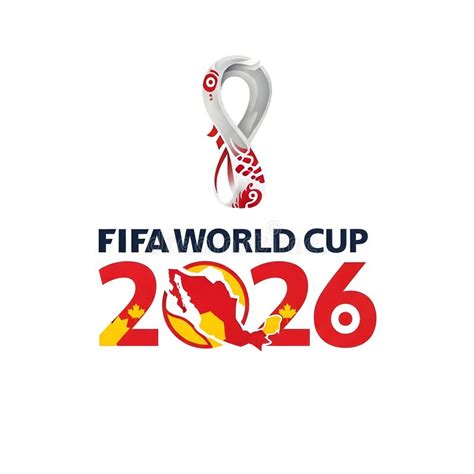Fifa World Cup 2026 Logo With Trophy And Year Stock Illustration