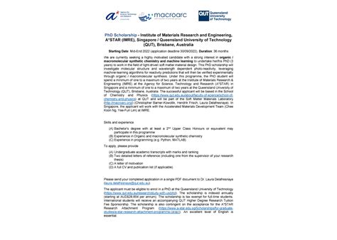 Phd Position Opening Macroarc