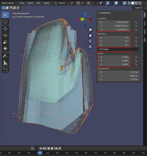 cloth simulation is getting stuck inside collision mesh whenever it