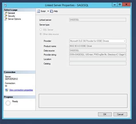 How To Create A SQL Linked Server Using A Sage ODBC SWK