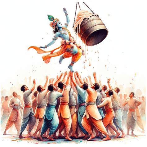 Dahi Handi Image Background Premium Ai Generated Image