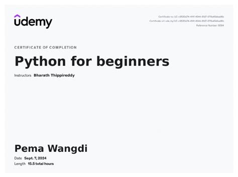 Python Certificate Pdf