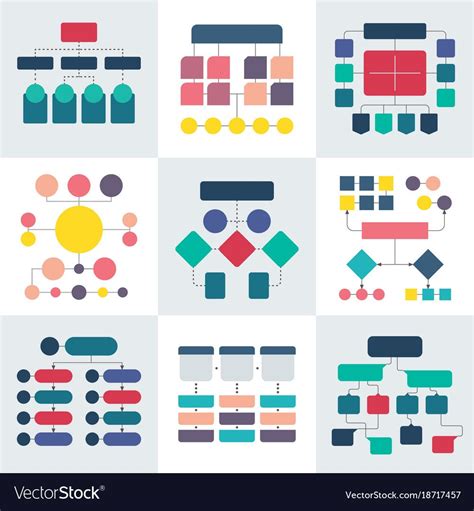 Flowchart Schemes And Hierarchy Diagrams Workflow Chart Vector Elements Chart Structure