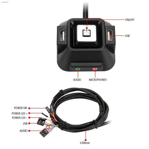 PC Case Power Supply On Off Reset Button Switch Extender Cable Shopee Malaysia