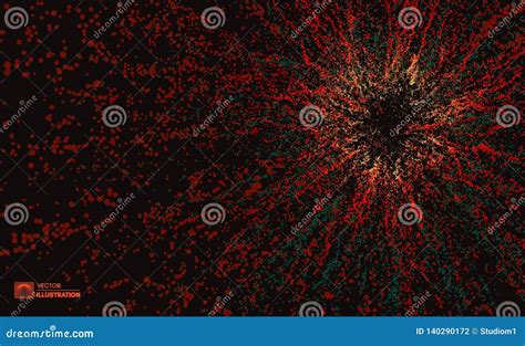 Point Explode Array With Dynamic Emitted Particles 3d Technology