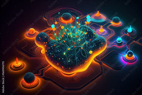 Digital Colorful Flow Chart Management Prozess Connected Lab Created