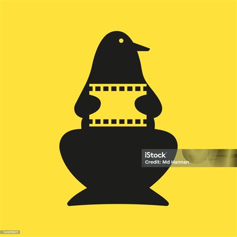 펭귄 엔터테인먼트 로고 부정적인 공간 개념 벡터 템플릿 펭귄 홀딩 영화 릴 기호 0명에 대한 스톡 벡터 아트 및 기타 이미지 0명 겨울 공란 Istock