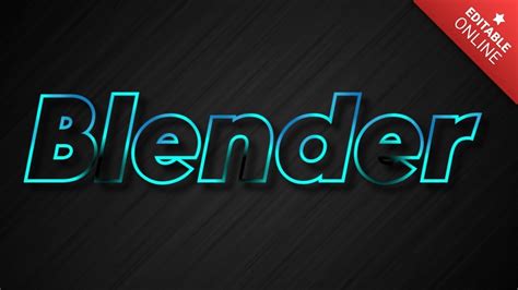 Blender Neon Glow Text Effect Generator