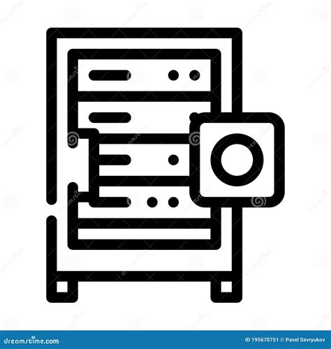 Data Server Line Icon Vector Isolated Illustration Stock Vector Illustration Of Isolated