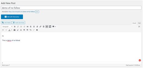 how to adding no follow link in wordpress website