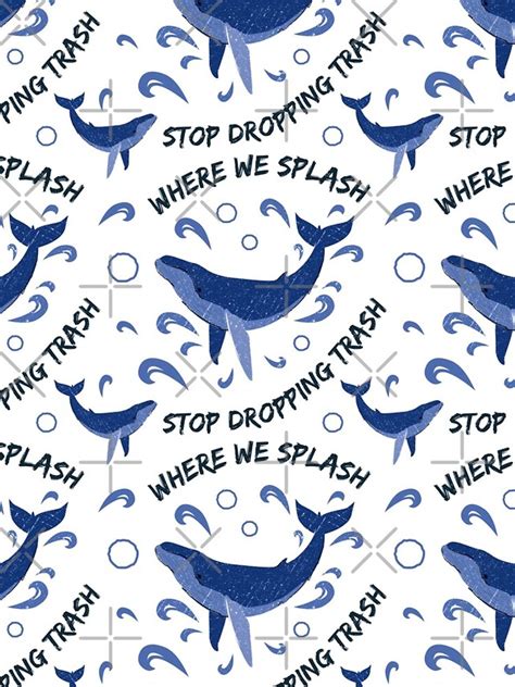 "Stop Dropping Trash Where We Splash - Whale" iPhone Case for Sale by Bangtees | Redbubble