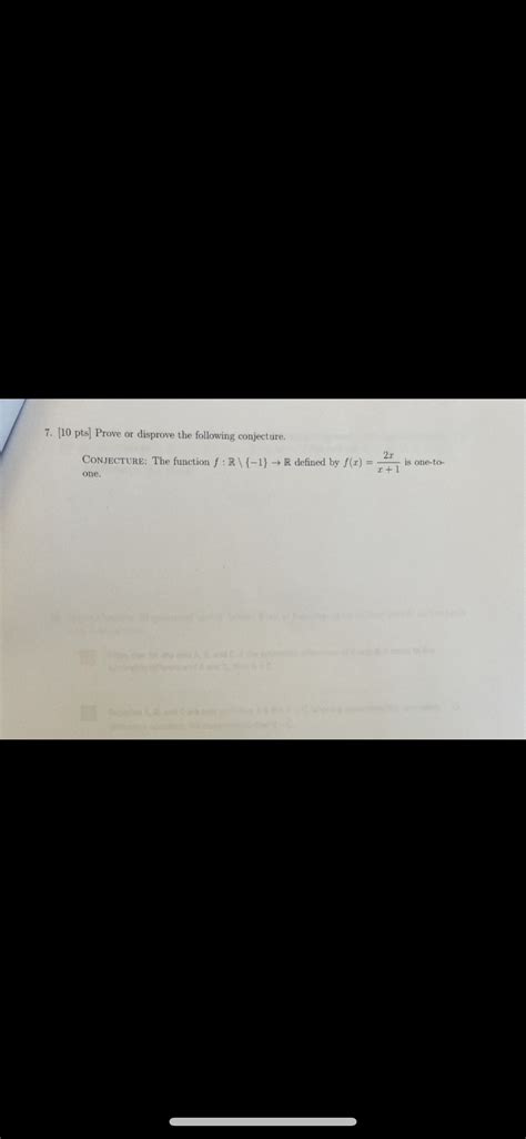 solved 7 [10 pts] prove or disprove the following