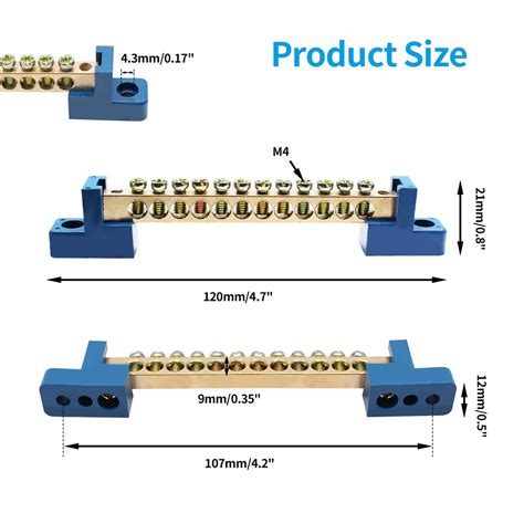 Terminal Bus Bar Terminal Block Brass Wire Screw Terminal Grounding Strip Bus Bar Block Shopee