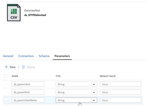 Azure Sftp Connection Customization Parameterization Stack Overflow