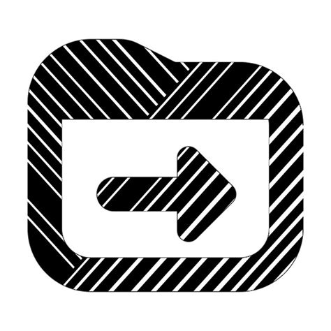 Premium Photo Move To Folder Icon Black White Diagonal Lines