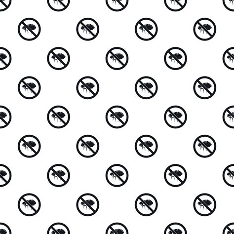 Prohibition Sign Fleas Pattern Simple Style 14838174 Vector Art At Vecteezy