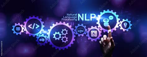 NLP Natural Language Processing Concept Artificial Intelligence Neural Network Stock Photo